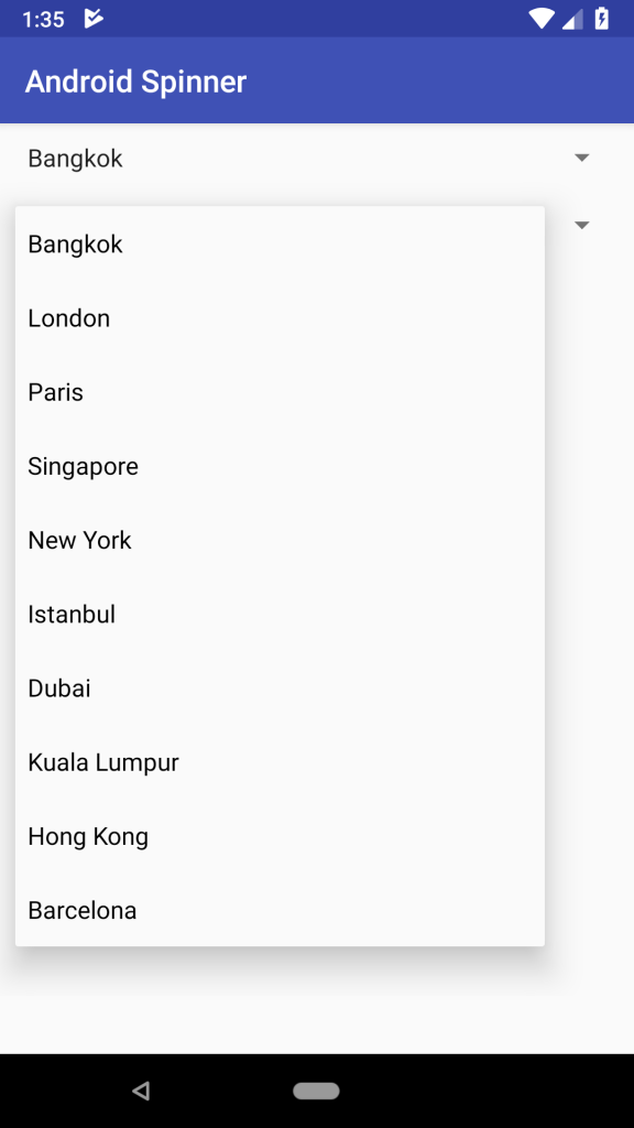 Android Spinner With Drop Down List Example In Kotlin Eyehunts