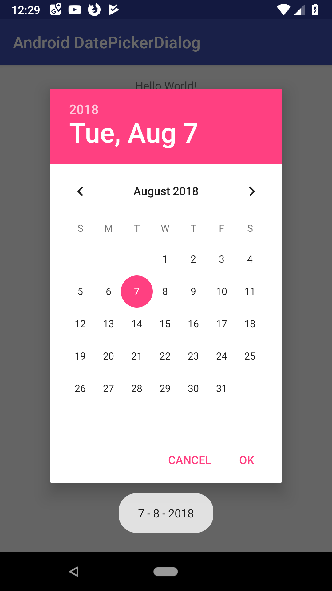 Android Date Picker Dialog Example In Kotlin Easy Eyehunt