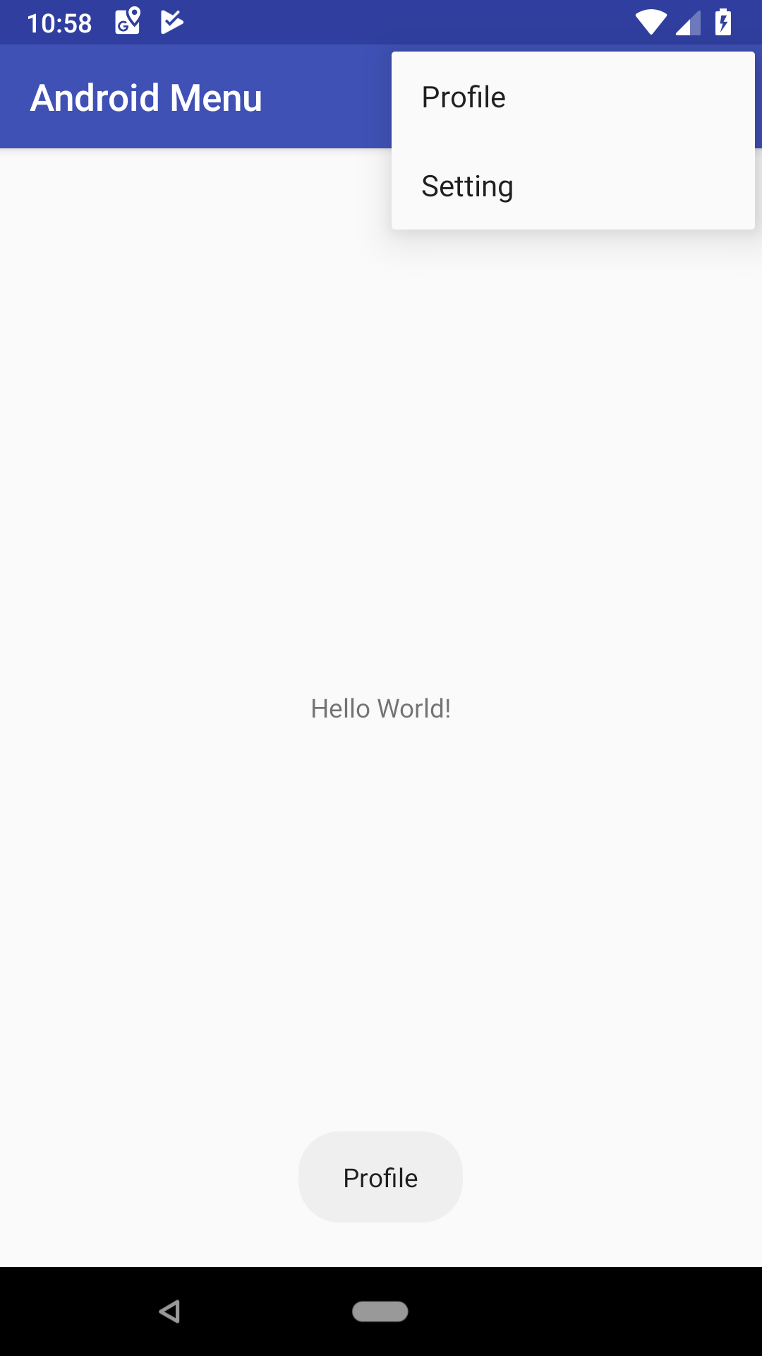 Android Menu Option Menu Tutorial And Example In Kotlin Eyehunt