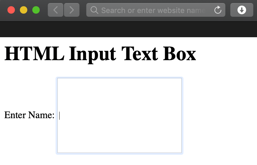 HTML Input Text Box Field Value Size Width Multiline EyeHunts
