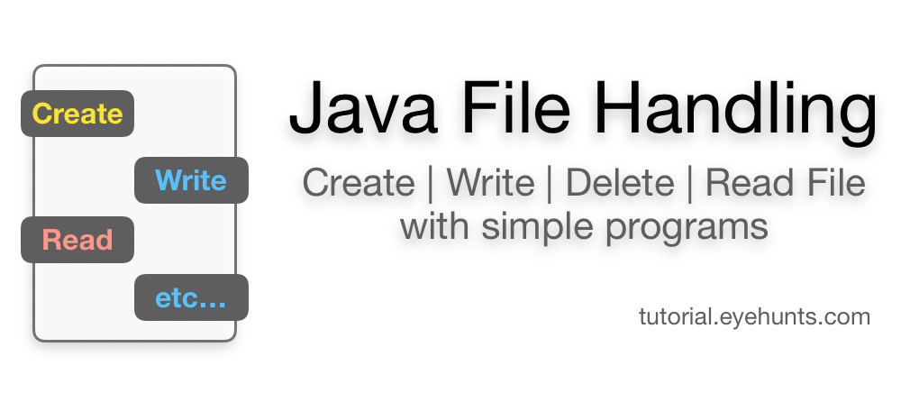 Java File Handling Create Write Read Delete Examples Eyehunts