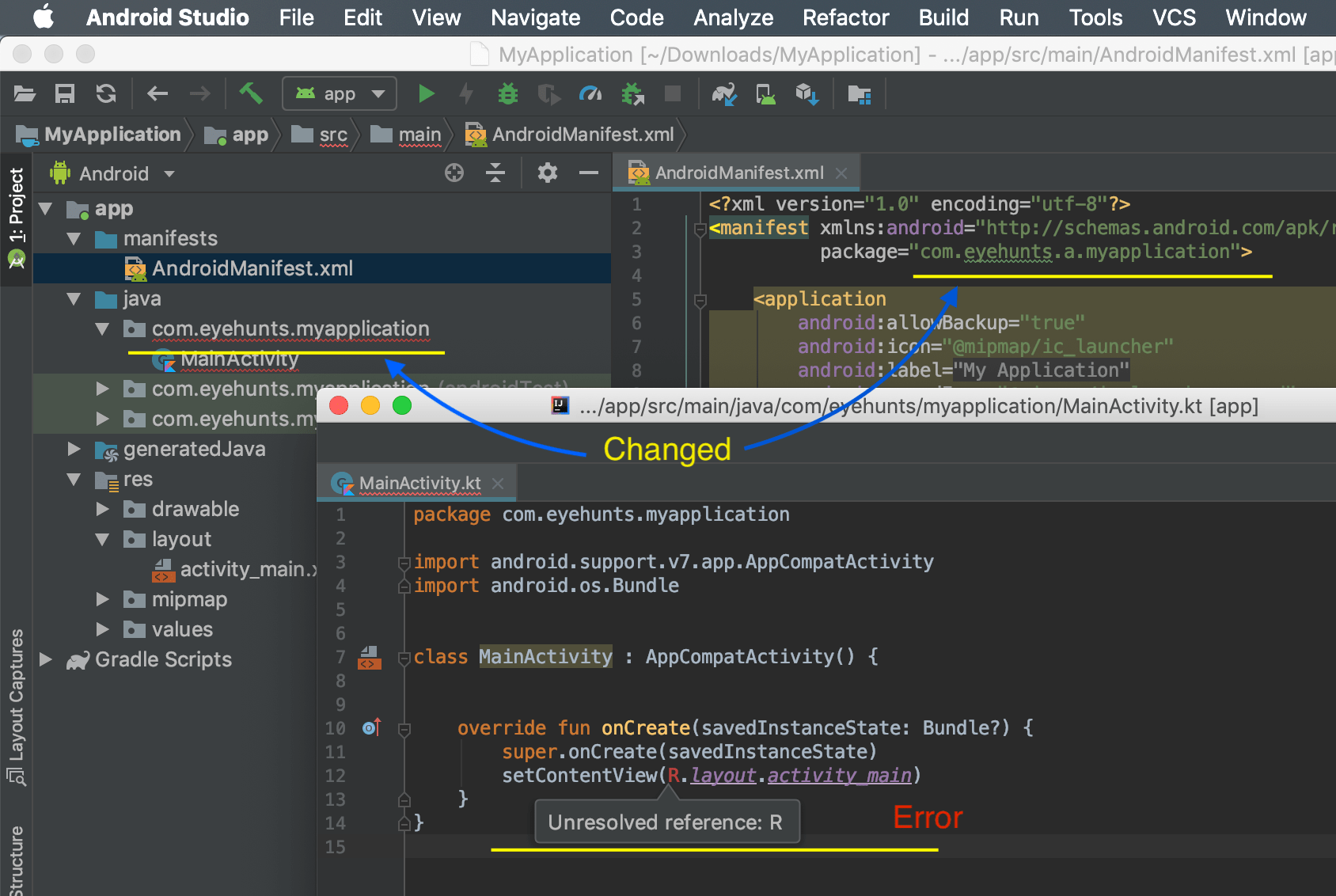 Cannot Resolve Symbol R Android Studio How Solve Error Eyehunts