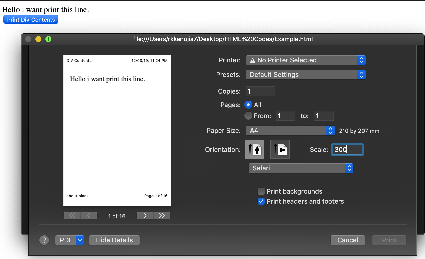 JavaScript Print To Console Object Div Page Button EyeHunts