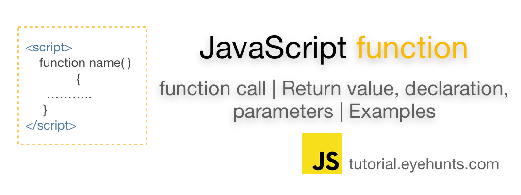 Javascript Function Call Retrun Value Declaration Parameters Examples