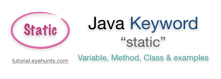 Static Keyword In Java Method Variable Block Nested
