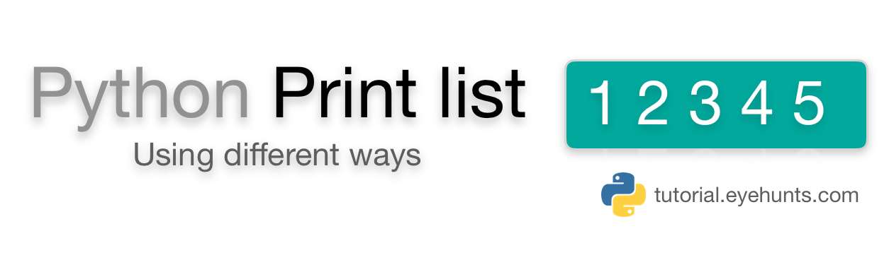 Python Print List Using Loops Maps 4 Ways Example Code Eyehunts