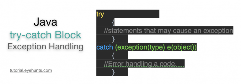 Try Catch Java Block Exception Handling Example Eyehunts 5935