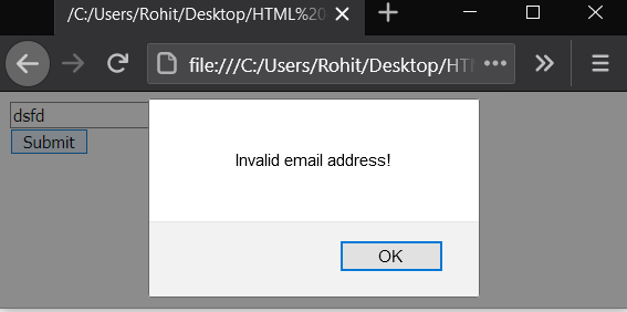 Email Regex Javascript Validation Regular Expression Example Code