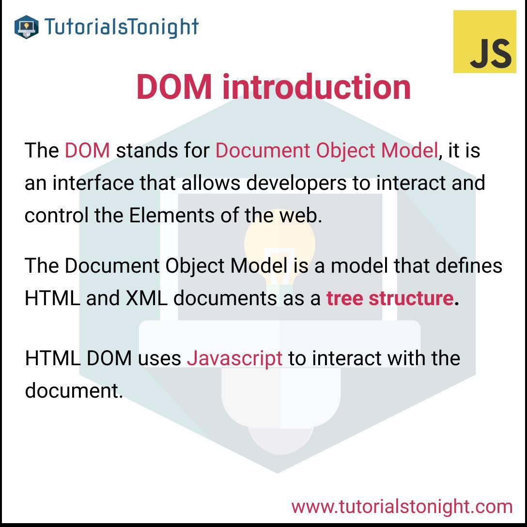 Javascript Dom And Html Dom Tree Introduction