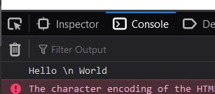 Javascript Escape Characters Show Escape Char In String Use Backslash