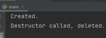 Python Class Destructor Example Code