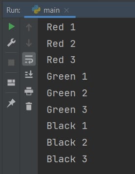 Python Nested Loop Example Code