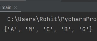 Python Set Union Method Example Code
