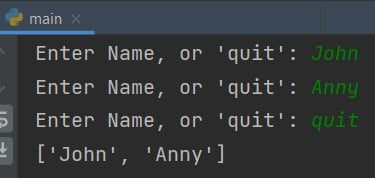 Python While Loop User Input Example Code