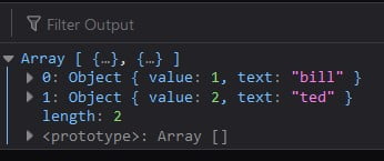 Javascript Map Array Of Objects Example Code
