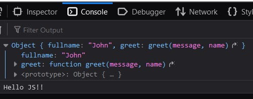 Javascript Object Literal Basics