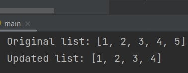 Remove Last Element From List Python