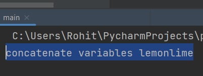 Python Concatenate Variables