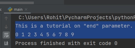 End In Python