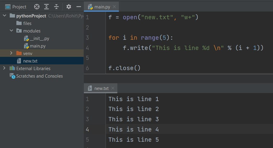 Python Create And Write To File
