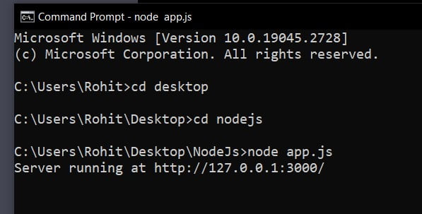 Node Js Hello World Web App