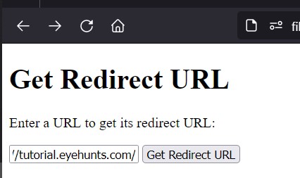 Get Redirect Url Javascript