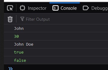 Javascript Object Properties List