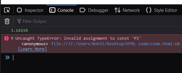Javascript Const Vs Let