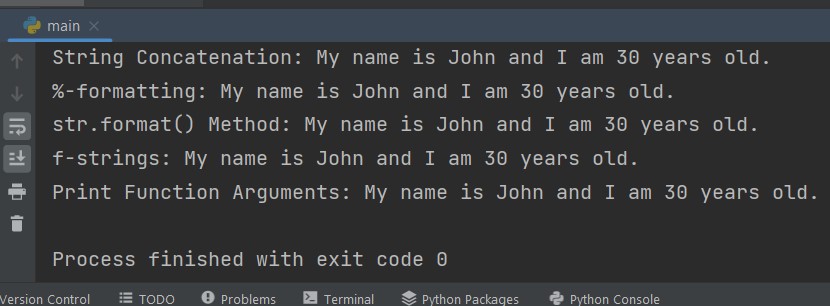 Python Print Format