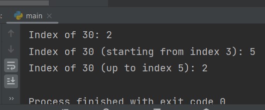 Python List Index Function